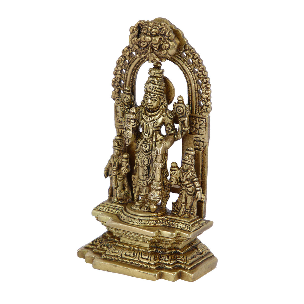 Shop Online Lord Vishnu Standing Sculpture Brass Statue Holding Mace ...